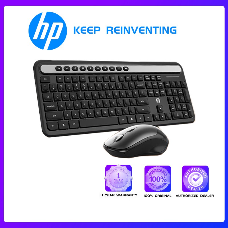 HP CS500 คีย์บอร์ดและเมาส์ไร้สาย Combo set ไร้สายรูปตัว S ปุ่มกดแป้น ...