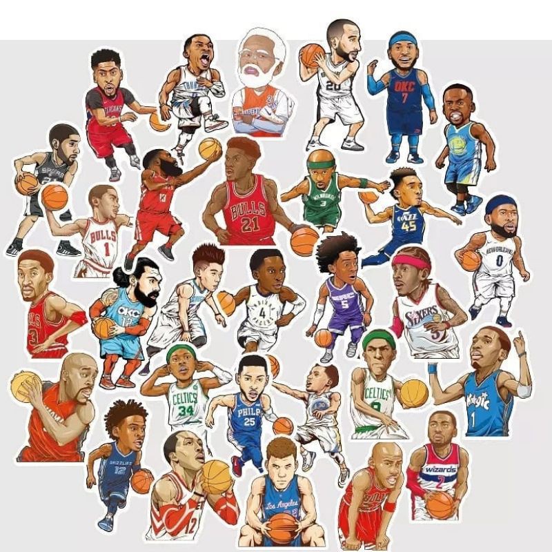 Sticker PVC NBA Player | Shopee Thailand