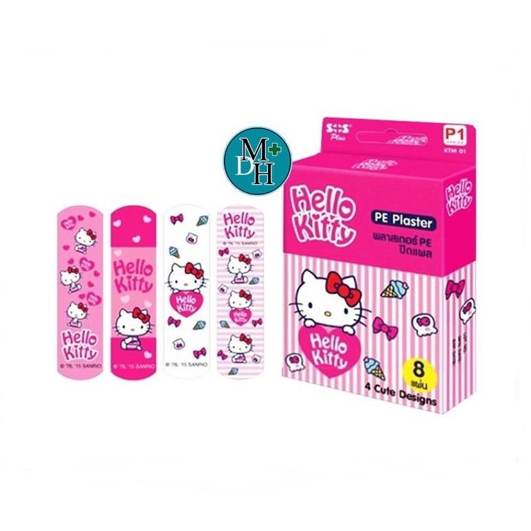 SOS Plus Hello Kitty P1 Plaster พลาสเตอร์ ปิดแผล ลายคิตตี้ ป้องกันเชื้อ ...