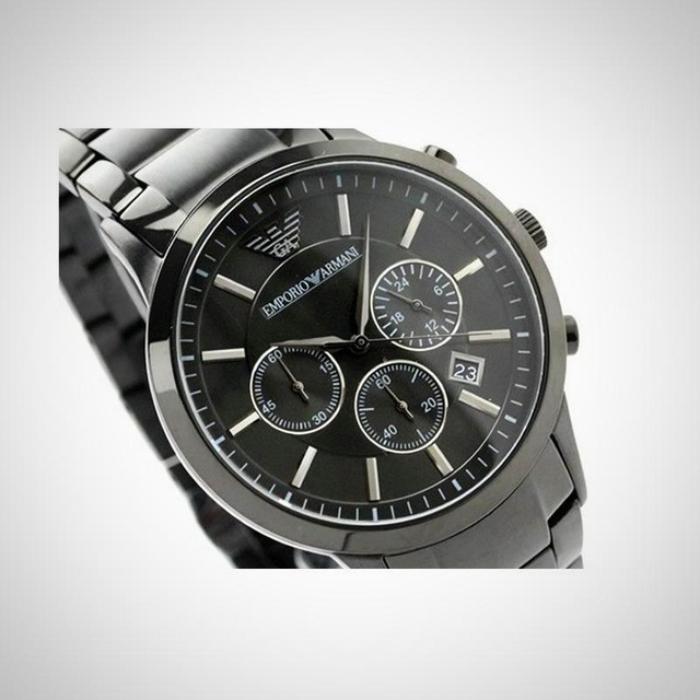EMPORIO ARMANI นาฬิกาข้อมือผู้ชาย รุ่น AR2453 Classic Chronograph Black ...