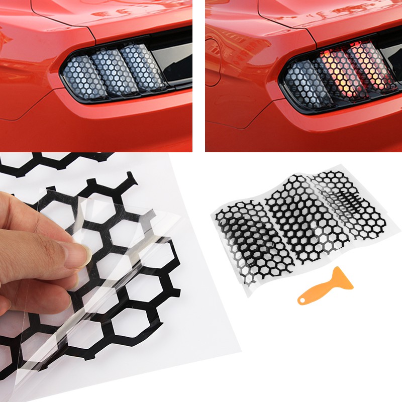 สติ๊กเกอร์ติดรถ สติกเกอร์6csset Honeycomb Car Exterior Rear Tail Light ...