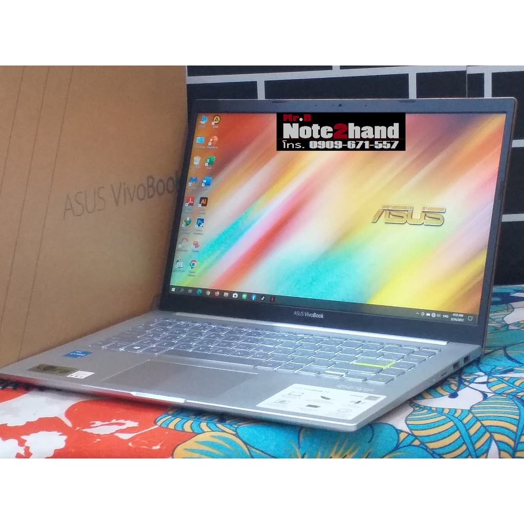 โน๊ตบุ๊คมือสอง ASUS Core i3-1115G4 จอ14FHD แรม4NVMe512การ์ดจอ Xe G4วินโดว์แท้ประกันศูนย์ ...