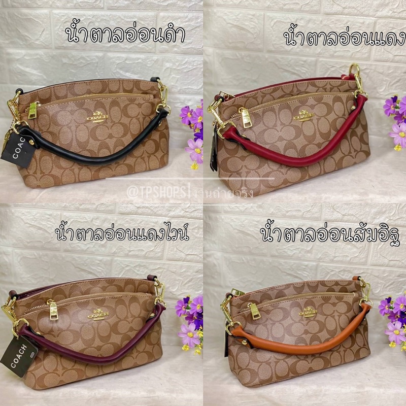 หนังแท้️กระเป๋าสะพาย ถือ ถอดสายได้ 3 ช่องซิป Coach C รหัส 1136 - ankt ...