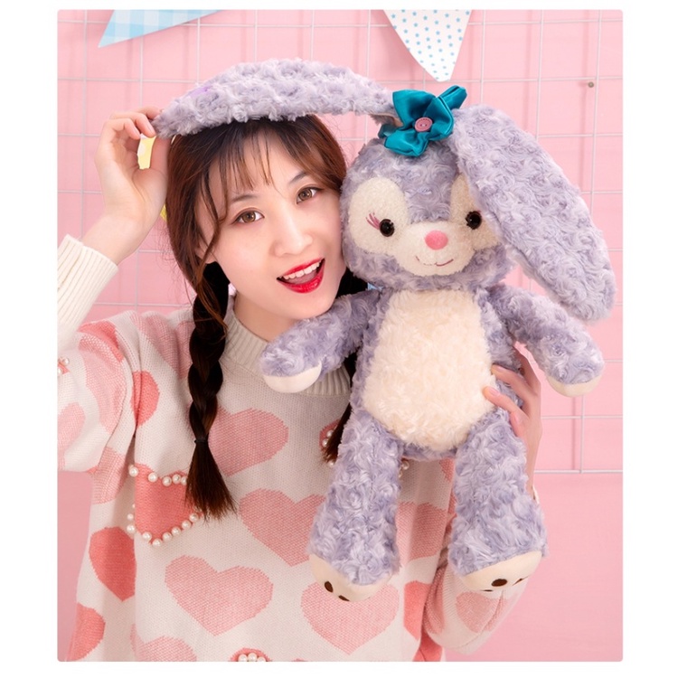 พร้อมส่ง ตุ๊กตากระต่ายม่วงStella Lou กระต่ายสเตลล่าลู ตุ๊กตาดัดหูไ ...