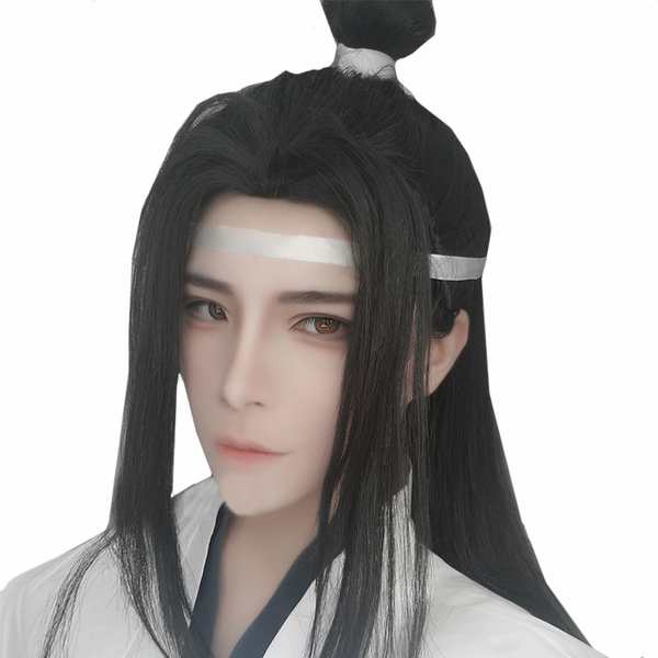 ผมปลอม สไตล์โบราณ Hanfu Wig Male Long Hair cos เต็มชุดผู้ชายทุกวัน mao wei wuxian cos costume ...