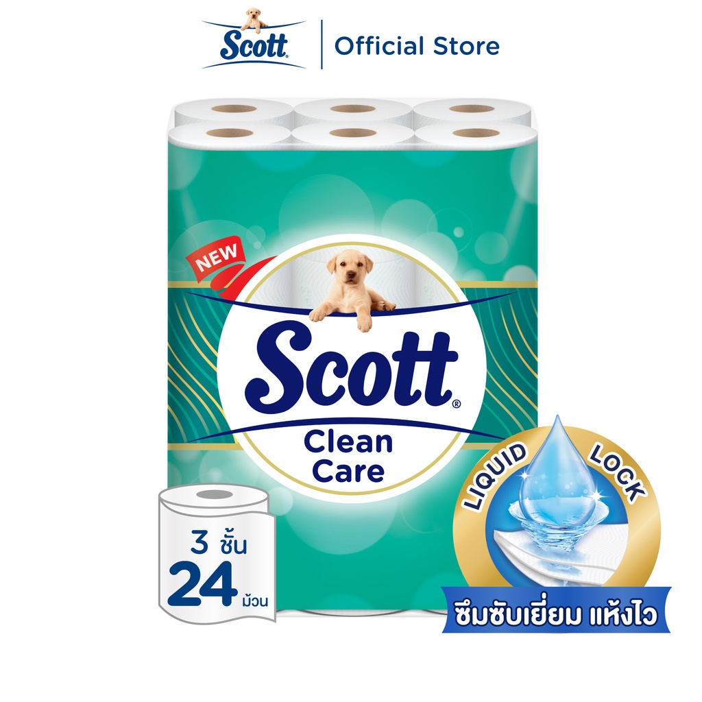 สก๊อตต์ คลีนแคร์ กระดาษชำระ หนา 3ชั้น ขนาด 24 ม้วน SCOTT CLEAN CARE ...