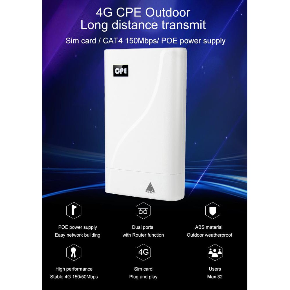 4G CPE Outdoor Router เร้าเตอร์ ใส่ซิม รองรับ 3G4G ทุกเครือข่าย Wifi Up ...