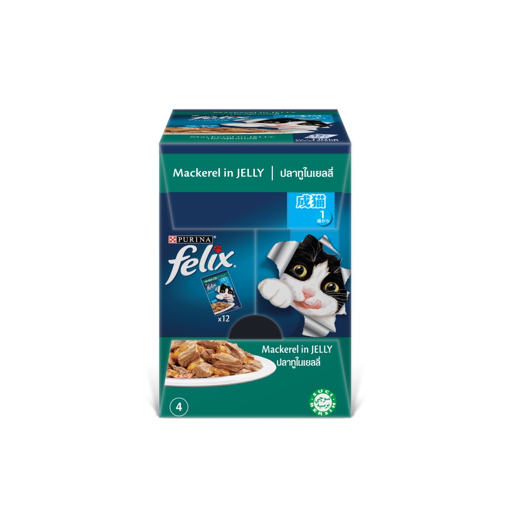 ส่งฟรีขั้นต่ำ 299 FELIX ADULT Mackerel Pouch เฟลิกซ์ อาหารแมวโต ปลาทูใน ...