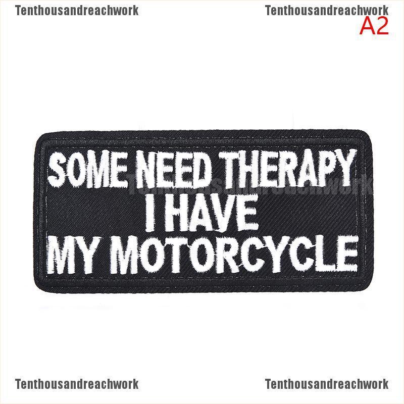 MillionRW Words Slogan Embroidered Iron on Biker Motorcycle Patches ...