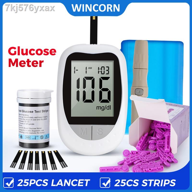 Glucometer Set Blood Sugar Monitoring Kit Blood Glucose Monitor with 25 ...
