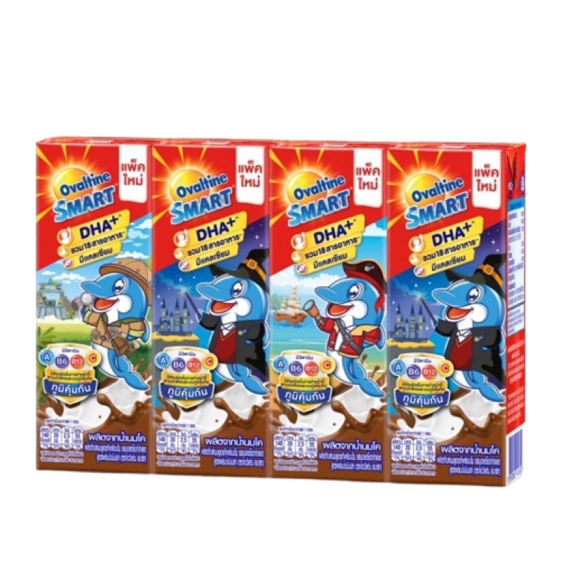 (48 กล่อง) ถูกสุดๆ! 7- Ovaltine Smart โอวัลตินสมาร์ท นม UHT รสมอลต์ซ็อกโกแลต 170 มล. ยกแพ็ค ยู ...