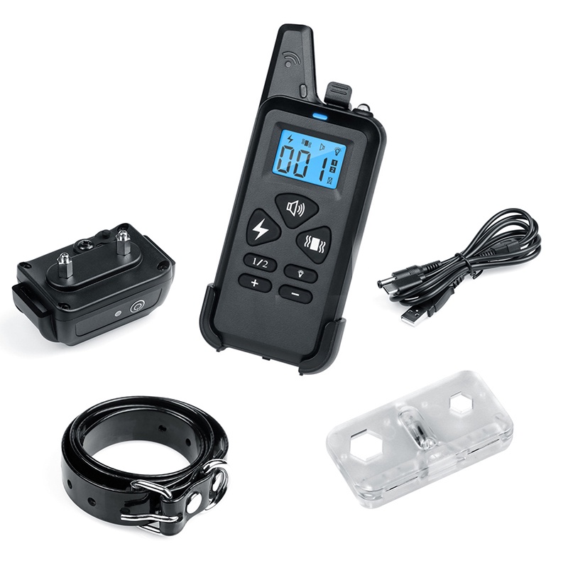 Bonve Pet Dog Training Bark Stopper Shock Collar with Remote Led Dog ...