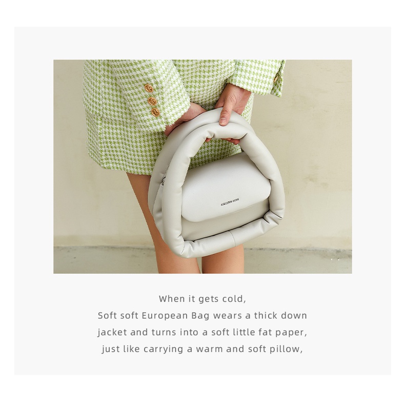 AmazingSong Soft Puffy Bag Genuine Leather New Trendy Vintage Handbag ...