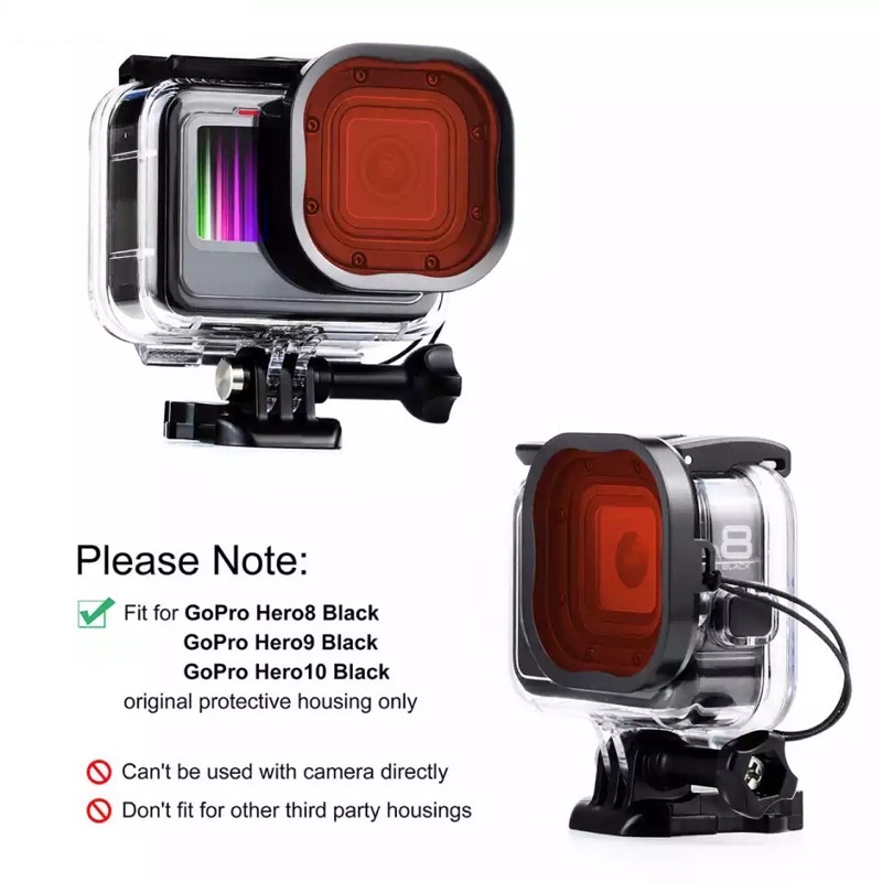 Filter Kit for GoPro Hero 11 10 9 8 Black Magnifier Red Magenta Pink ...