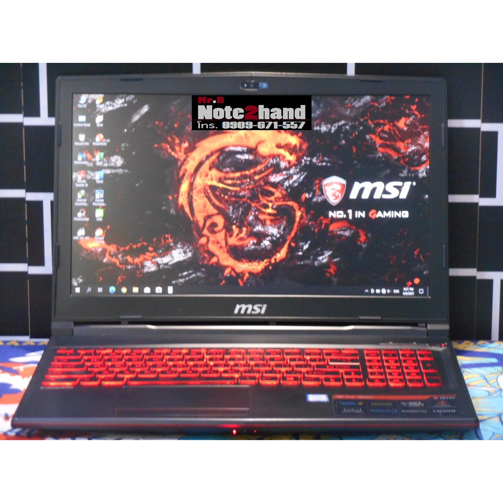 โน๊ตบุ๊คมือสอง MSI Core i7-8750H จอ15.6”IPS แรม16+SSD128+SSD240+GTX4GB ...