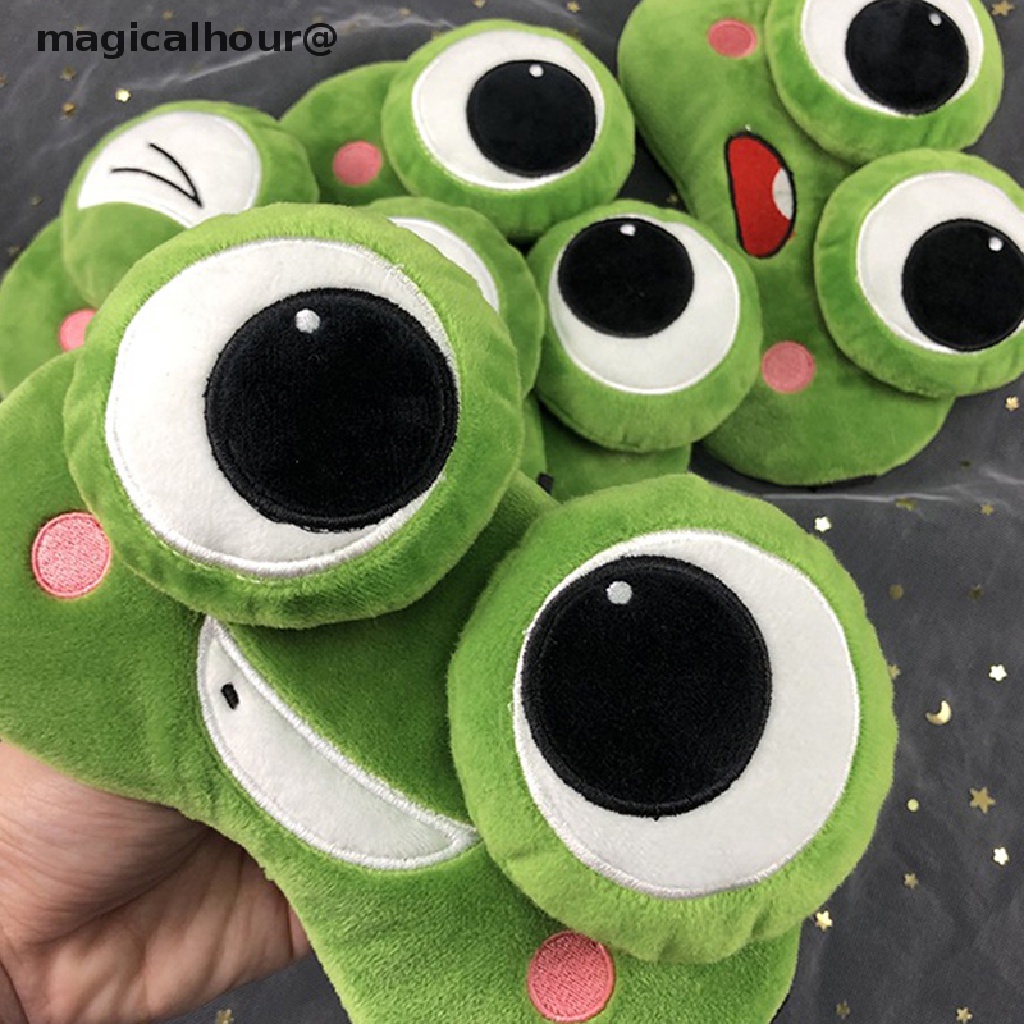 magicalhour 3D Suede Embroidered Frog Big Eye Mask Cartoon Breathable ...
