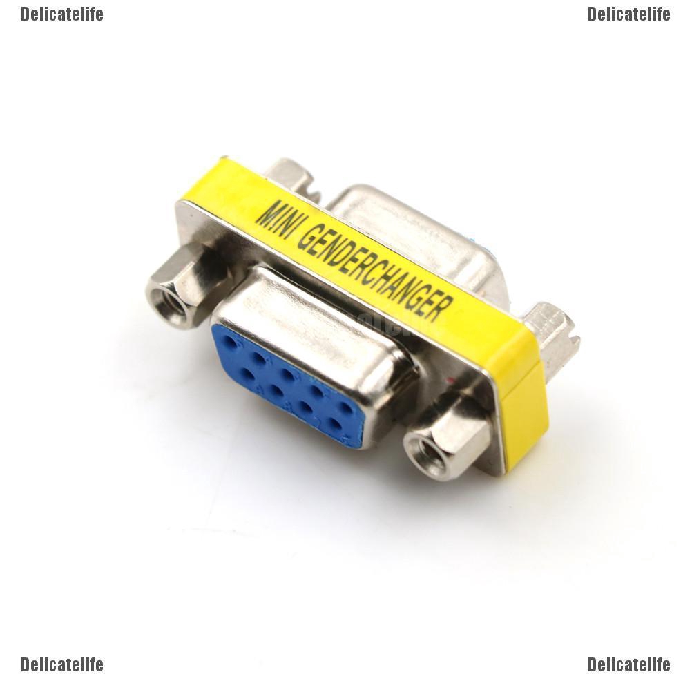 New Serial RS-232 DB9 9 Pin Female to Female FF Gender Changer Coupler ...