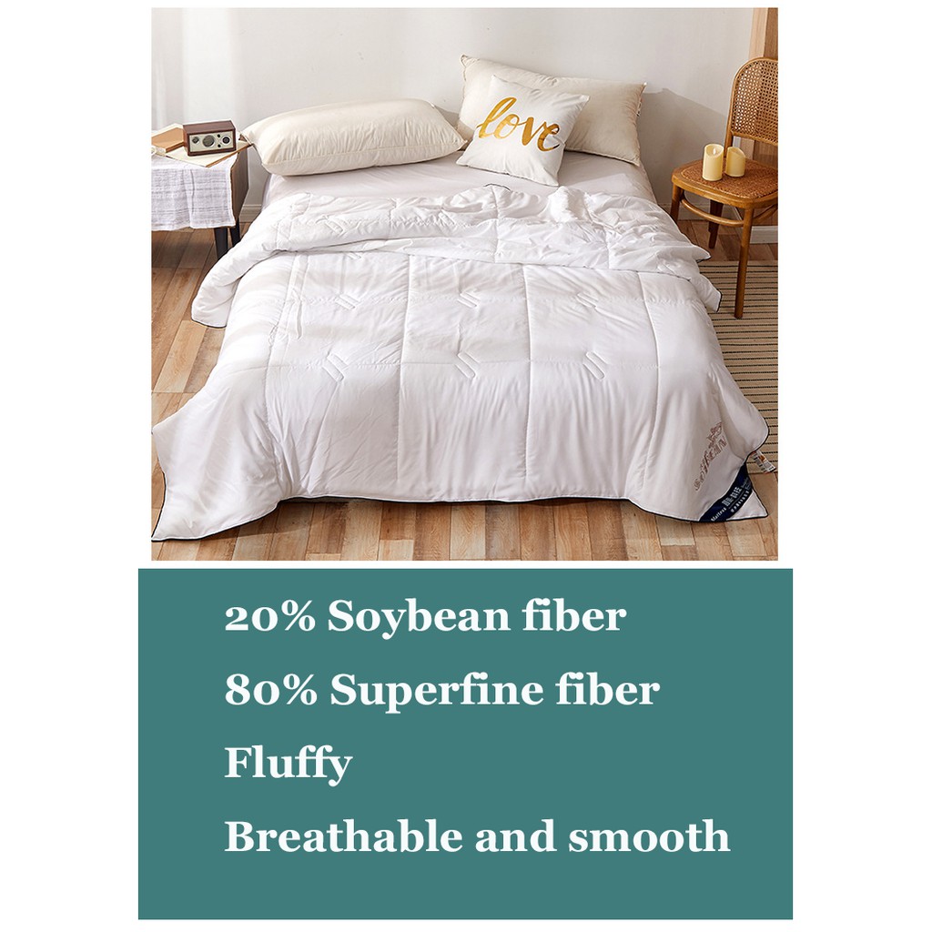 20% Soybean fiber 80% Superfine fiber fluffy cooling silk quilt summer ...