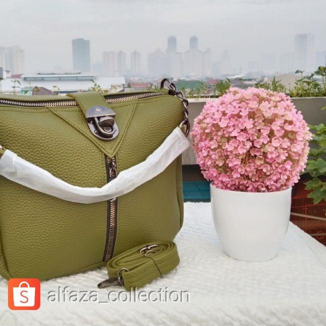 Alfaza กระเป๋าสะพายไหล่ สะพายข้าง หนังเทียม ลายกบ สีส้มRa8 - amyjamekstorekx.th - ThaiPick