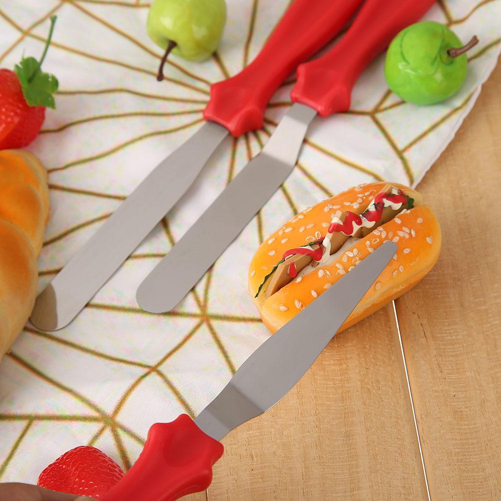 ACT3pcsSet Stainless Steel Angled Straight Blade Spatula Cake Cream ...