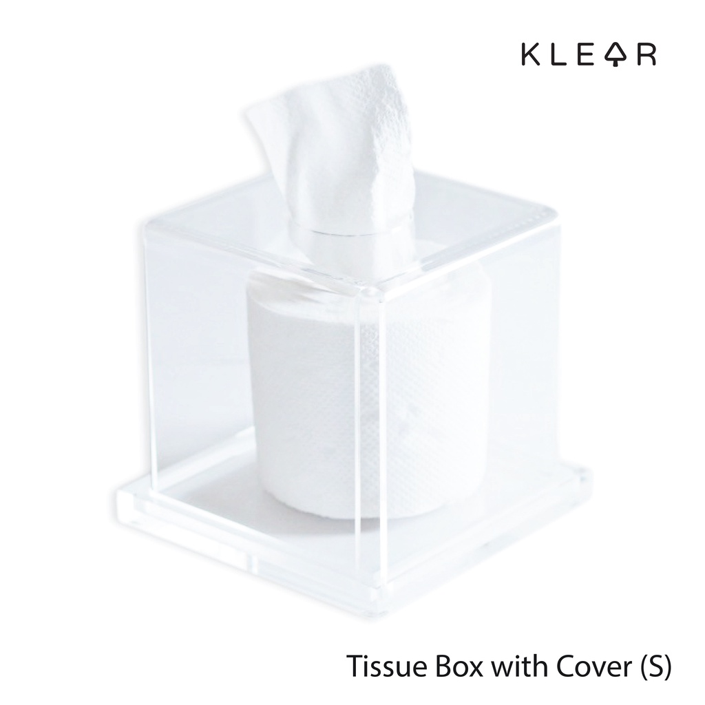 KLEAR Tissue Box with Cover-S กล่องใส่กระดาษทิชชู่ กล่องอะคริลิคใส กล่องทิชชู่แบบมีฝา : KD027 ...