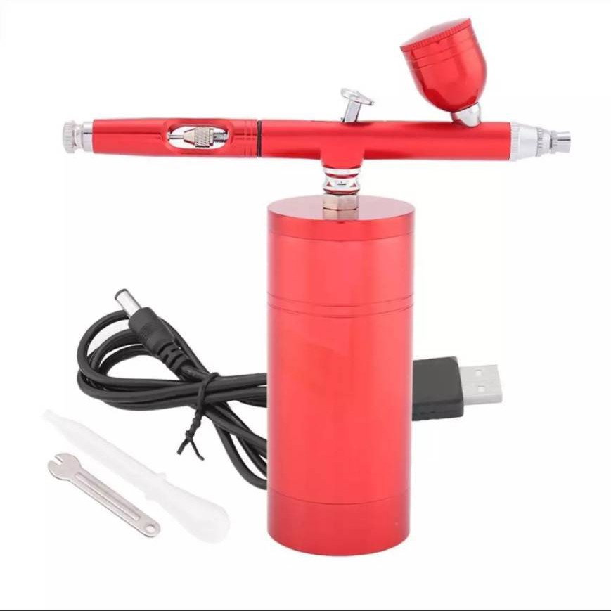 Mobile Airbrush แบบพกพา 0.3mm Mini Air Compressor Spray Airbrush ...