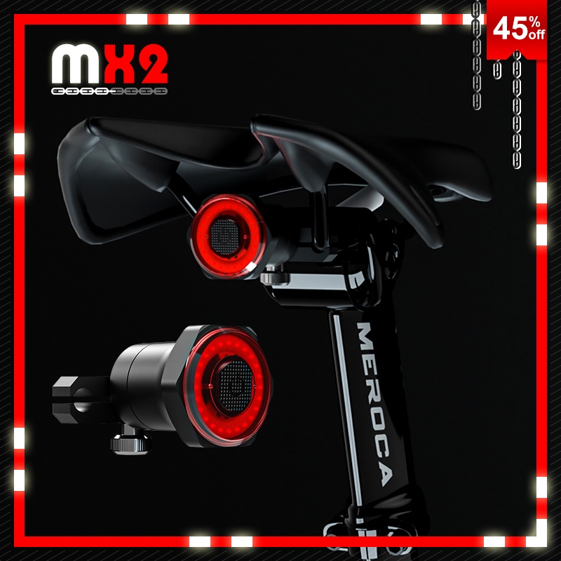 MEROCA MX2 Smart Bicycle Tail Rear Light Auto Start Stop Brake IPX6 ...