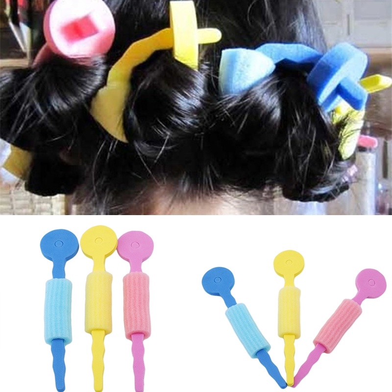 Curler Hairdressers DIY Sponge Foam Hair Rollers Wave Perm Hair Rollers ...