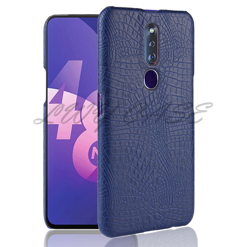 Oppo F11 Pro Realme 3 Crocodile Skin Hard Plastic Back Cover Case ...