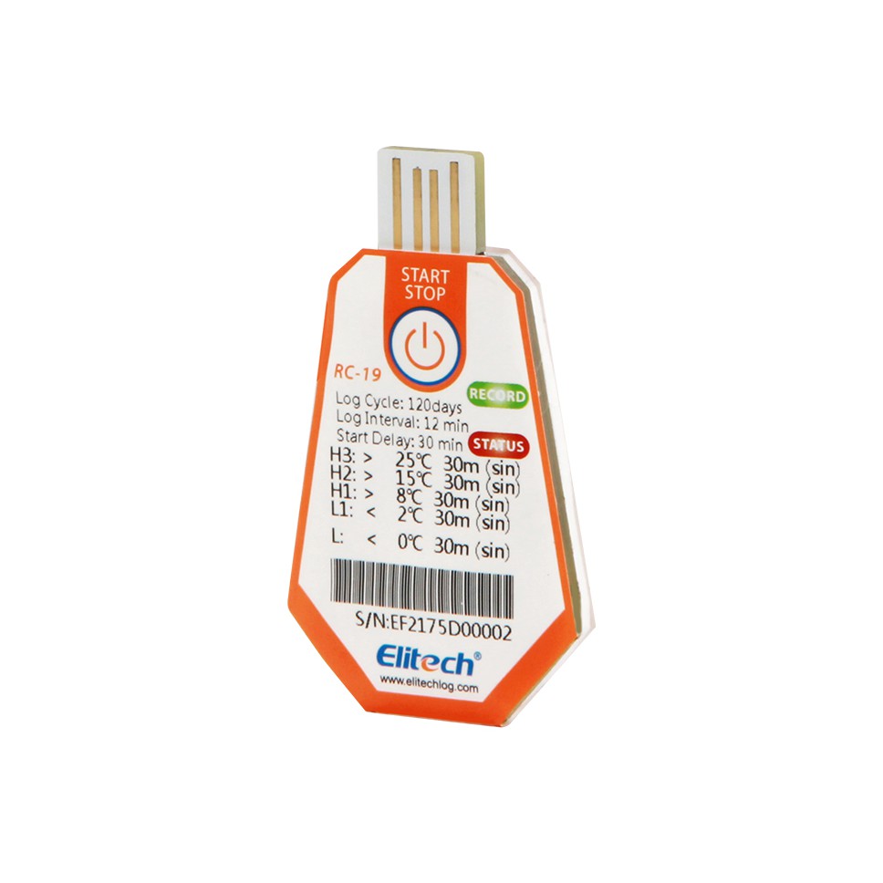 Elitech RC-19 เครื่องบันทึกอุณหภูมิ Temperature Data Logger บันทึกสูง ...