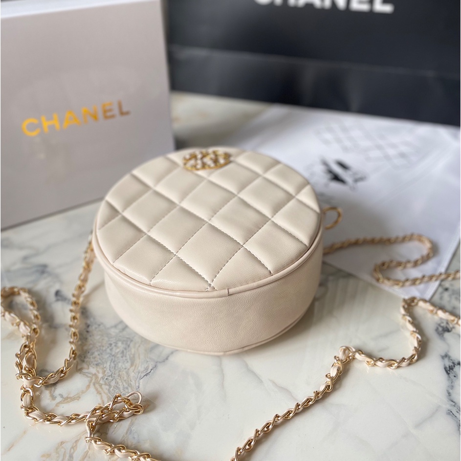 (พร้อมกล่อง) Chane Round Cake CF Crossbody Bag 3R1 Shoulder Bag Women s ...