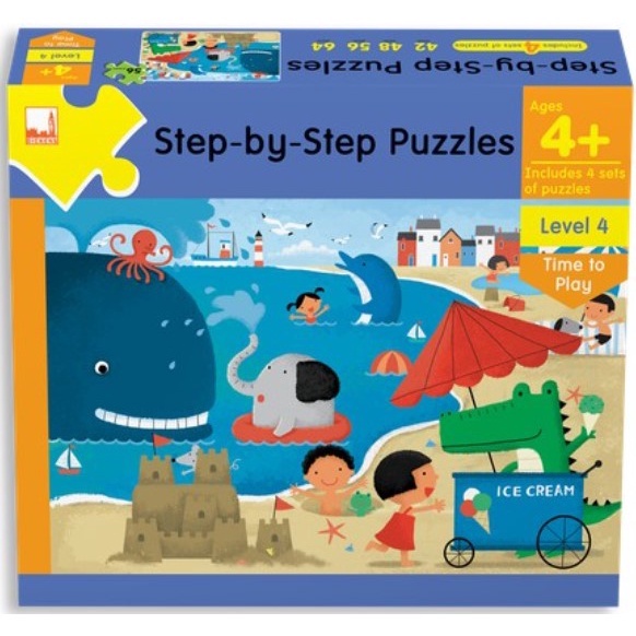 พร้อมส่ง จิ๊กซอว์กระดาษหนา 4 ภาพ Step by Step Puzzles สำหรับอายุ 4 ขวบขึ้นไป อายุ 5 ขวบขึ้นไป ...