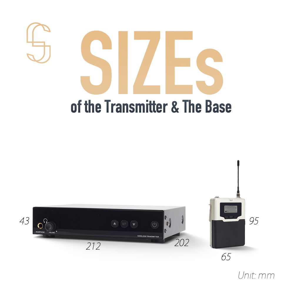 BHISINGWELL UHF Wireless Audio Monitoring System Metal Body Glass ...