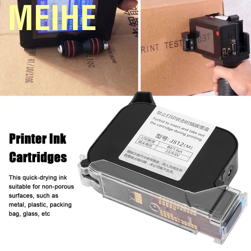 Meihe New Black Quick-drying Ink Cartridges for 530 Handheld Date Coder ...