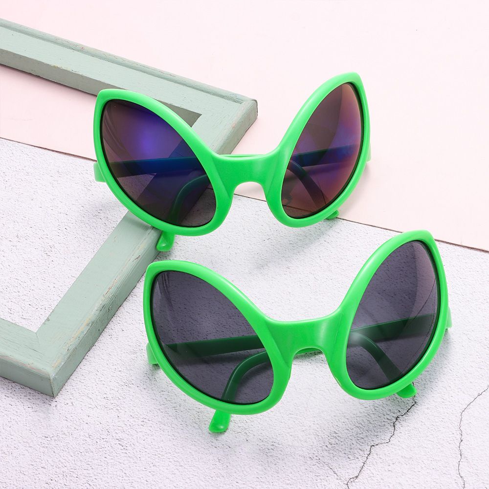 JONY Kids and Adults Green Alien Glasses Halloween Alien Sunglasses ...
