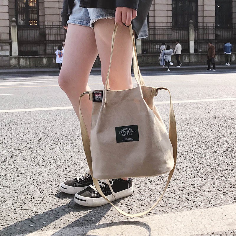 AMIKABAG(MK339)-E3กระเป๋าผ้าสะพายข้างLIVE TRAVELใบใหญ่ - amikabag ...