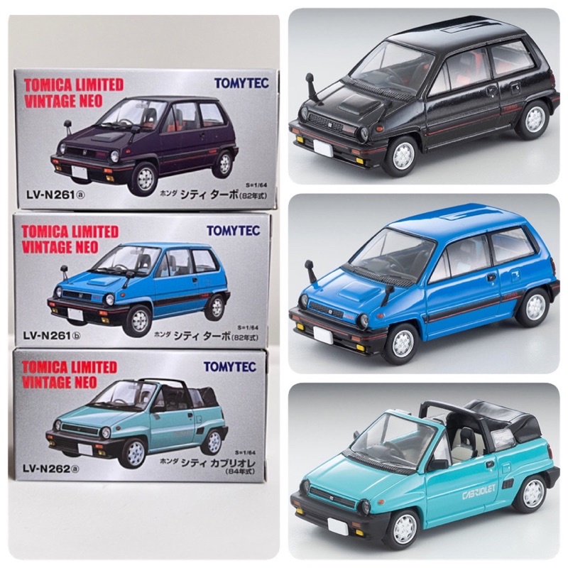 TOMYTEC TOMICA LIMITED VINTAGE NEO HONDA CITY TURBO LV-N216a LV-N261b ...