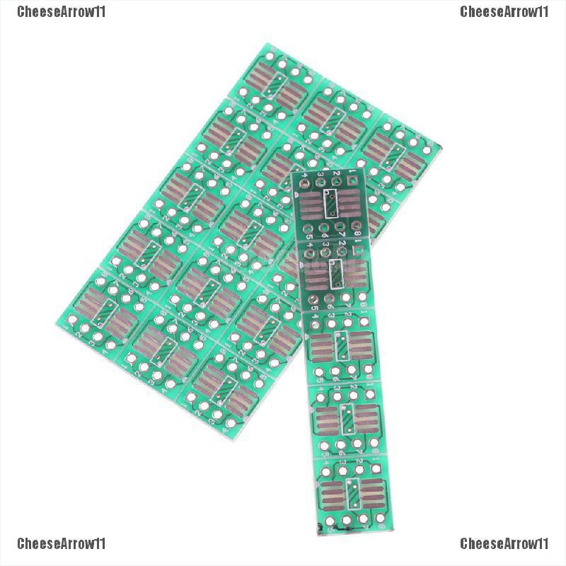 CheeseArrow 20PCS SOP8 SO8 SOIC8 TSSOP8 MSOP8 to DIP8 Adapter PCB DIY ...