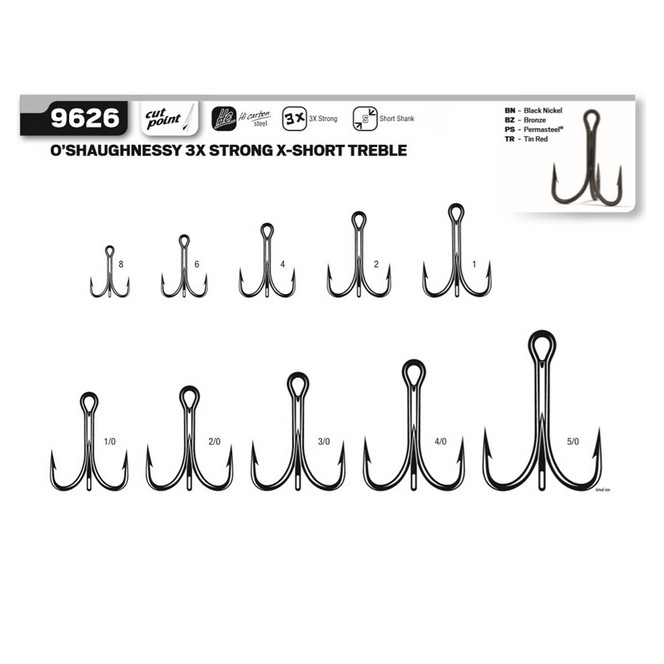 เบ็ดสามทาง VMC 9626 ความแข็ง 3X สำหรับงานทะเล - ndpzpbibo5 - ThaiPick