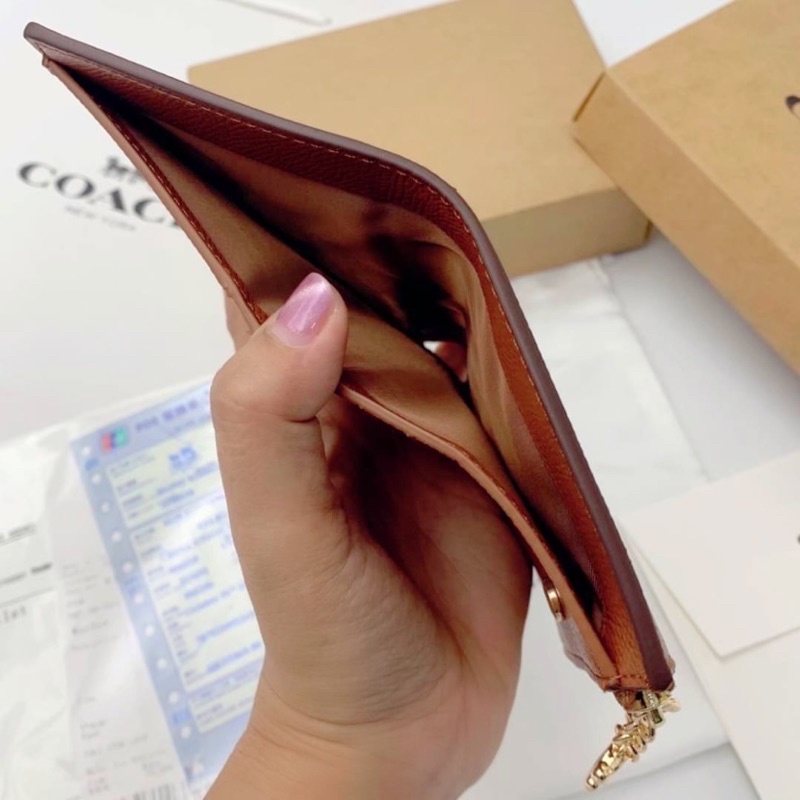 COACH SNAP CARD CASE IN SIGNATURE CANVAS - bagoutlet.shop - ThaiPick