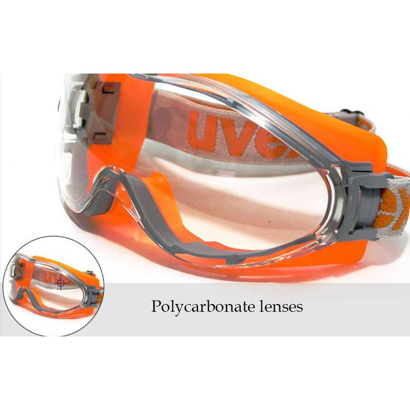 uvex 9302 ครอบตากรอบส้มเทา เลนส์ใส HCAF (9302 ULTRASONIC ORCLEAR ...