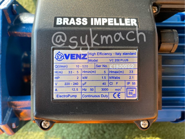 แท้ รับประกัน 1ปี ปั๊มน้ำไฟห้า VENZ VC-200PLUS VC200 VC200P - sykm ...