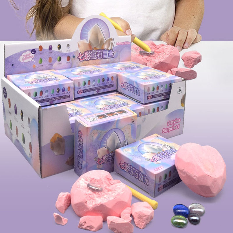 เตรียมจัดส่งยกกล่อง i-Dig ของเล่น ขุดฟอสซิล ของเล่นขุดอัญมณี Heart Gem ...