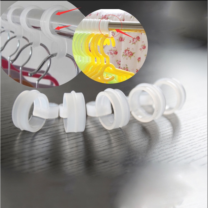 10Pcs/Set Translucent Plastic Windproof Clothes Hanger Fixed Buckle ...