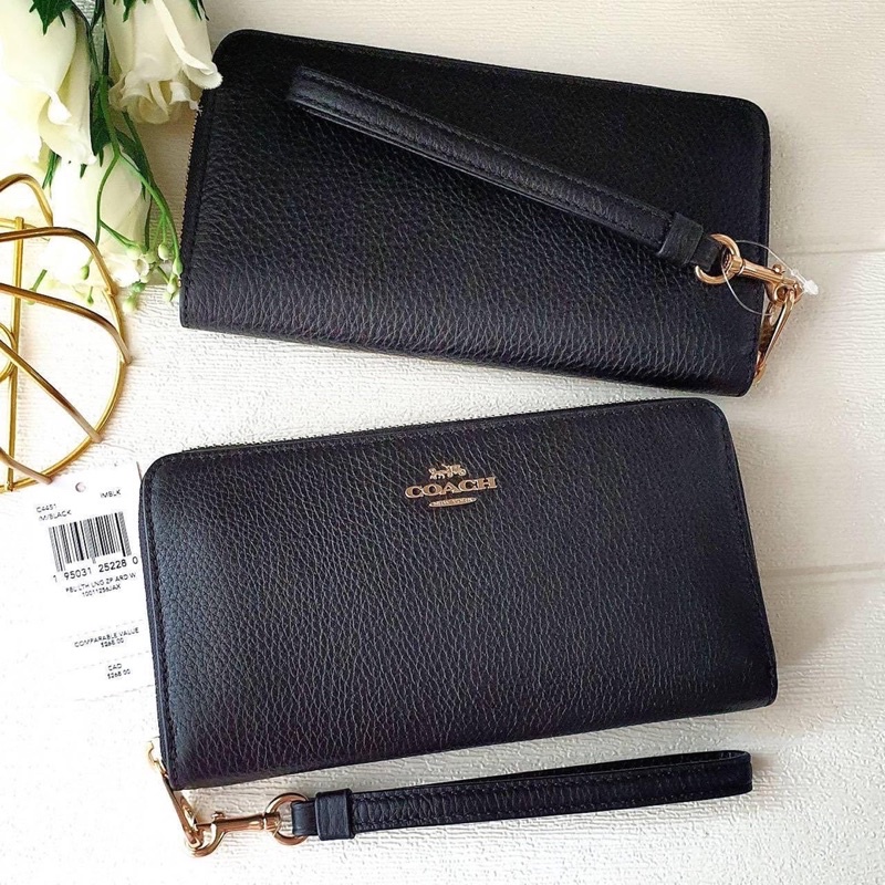 พร้อมส่ง แท้ New Coach กระเป๋าสตางค์ใบยาว LONG ZIP AROUND WALLET (COACH ...