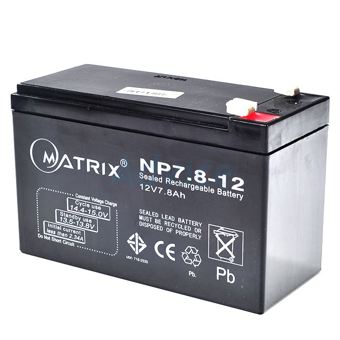 MATRIX แบตเตอรี่ยูพีเอส Battery Ups แบตเตอรี่แห้ง 12v7.8ah | Shopee ...
