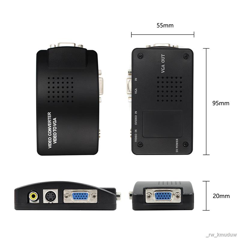 อะแดปเตอร์ทีวี Tv Av Rca To Ntsc Pal Vga Signal Adapter Converter Video ...