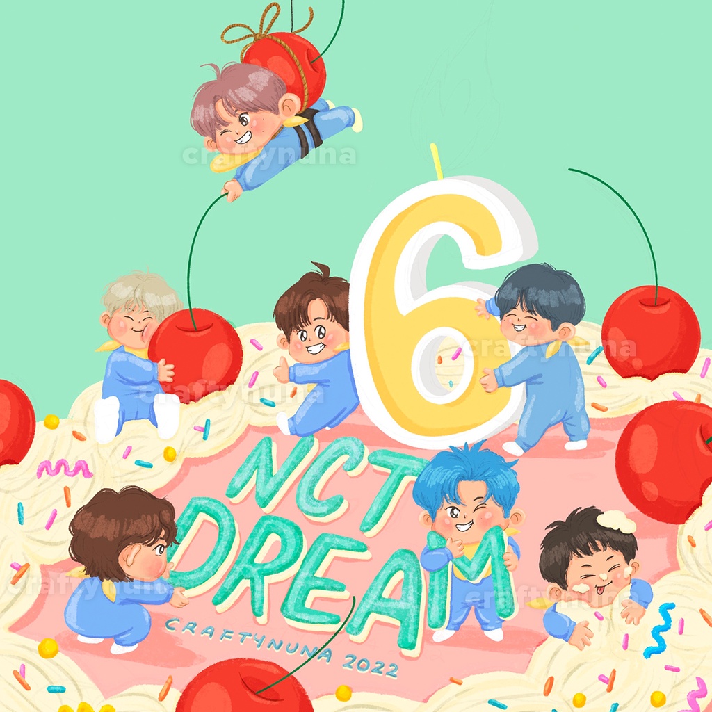 โปสเตอร์ ลายศิลปินเกาหลี NCT DREAM 6 ปี 127 ครบรอบ 6 ปี สําหรับตกแต่ง ...