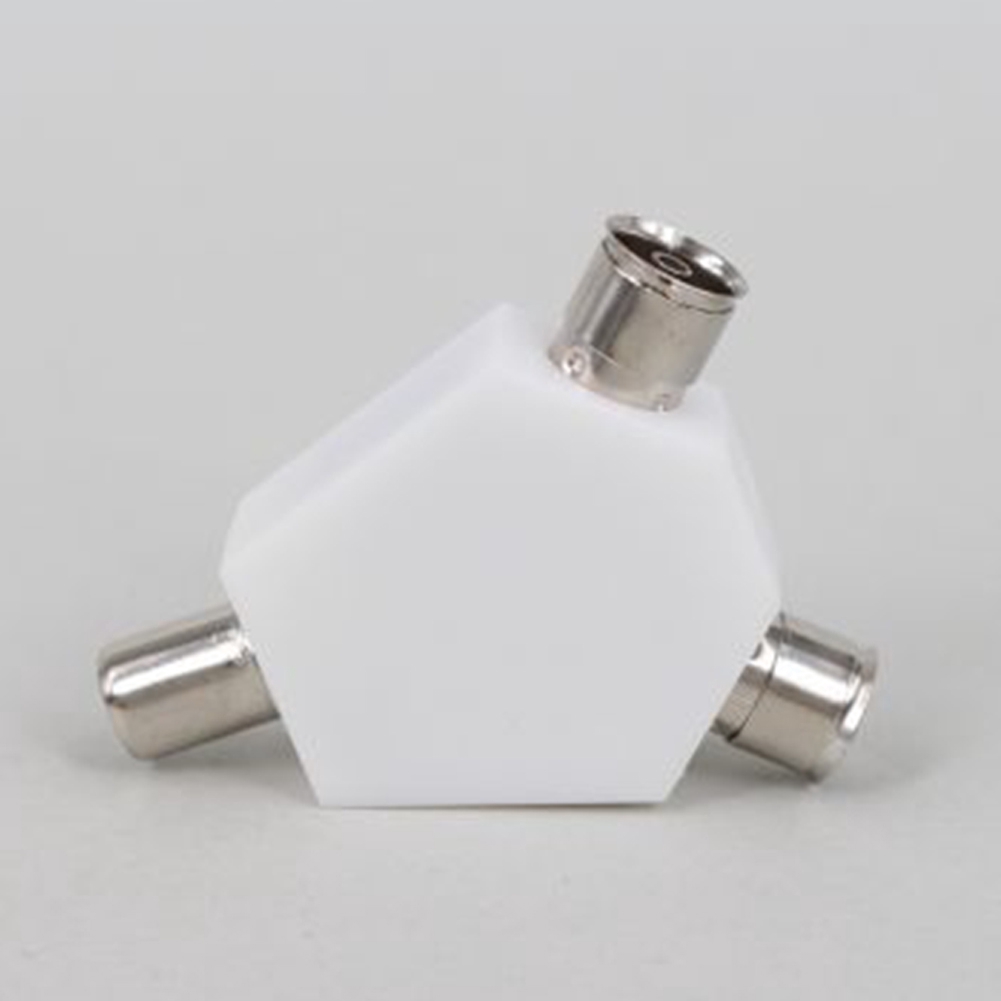 อะแดปเตอร์ TV Aerial 3 Way Splitter Male to Female Connector Coaxial RF ...