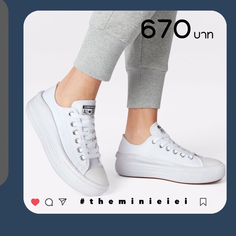 รองเท้า Converse Chuck Taylor All Star Move Platform Low Top White ...
